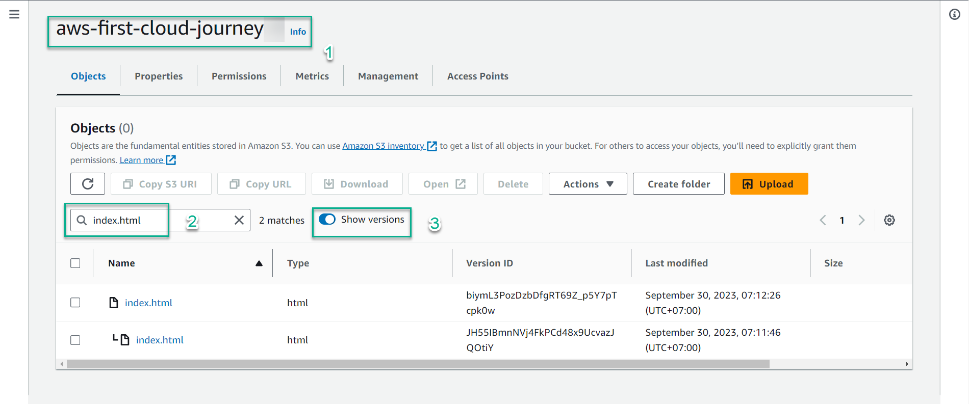 Bucket Versioning :: Start with Amazon S3 Bucket Versioning :: Start with Amazon S3